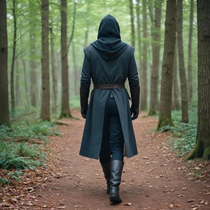 Mystic Woods Archer's Costume | Dark Forest Hooded Warrior Outfit ...