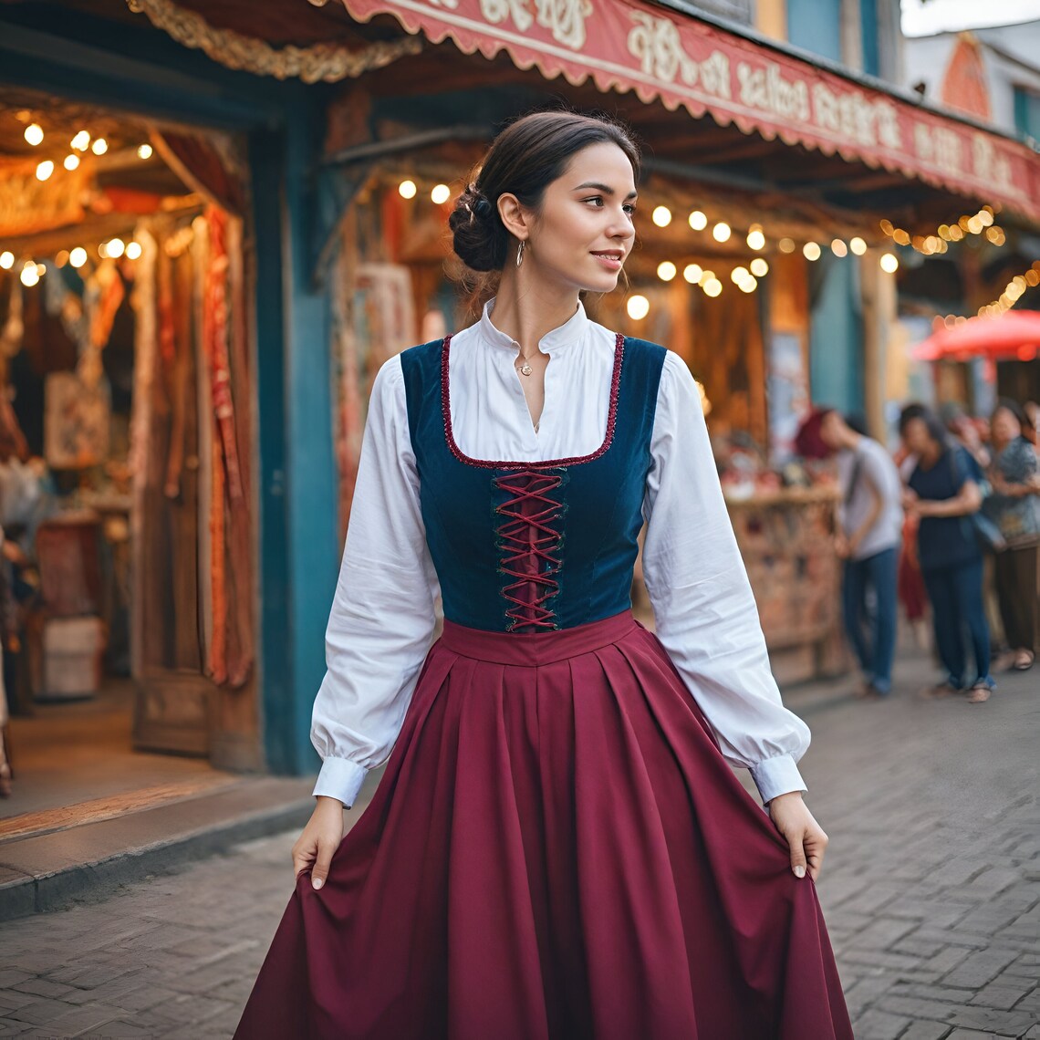 Enchanting Renaissance Fair Dress | Vintage Festival Outfit | Elegant ...