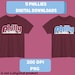 Philly Vintage Font Digital Download–5 Pngs| 300 DPI, Powder Blue ...