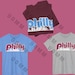 Philly Vintage Font Digital Download–5 Pngs| 300 DPI, Powder Blue ...
