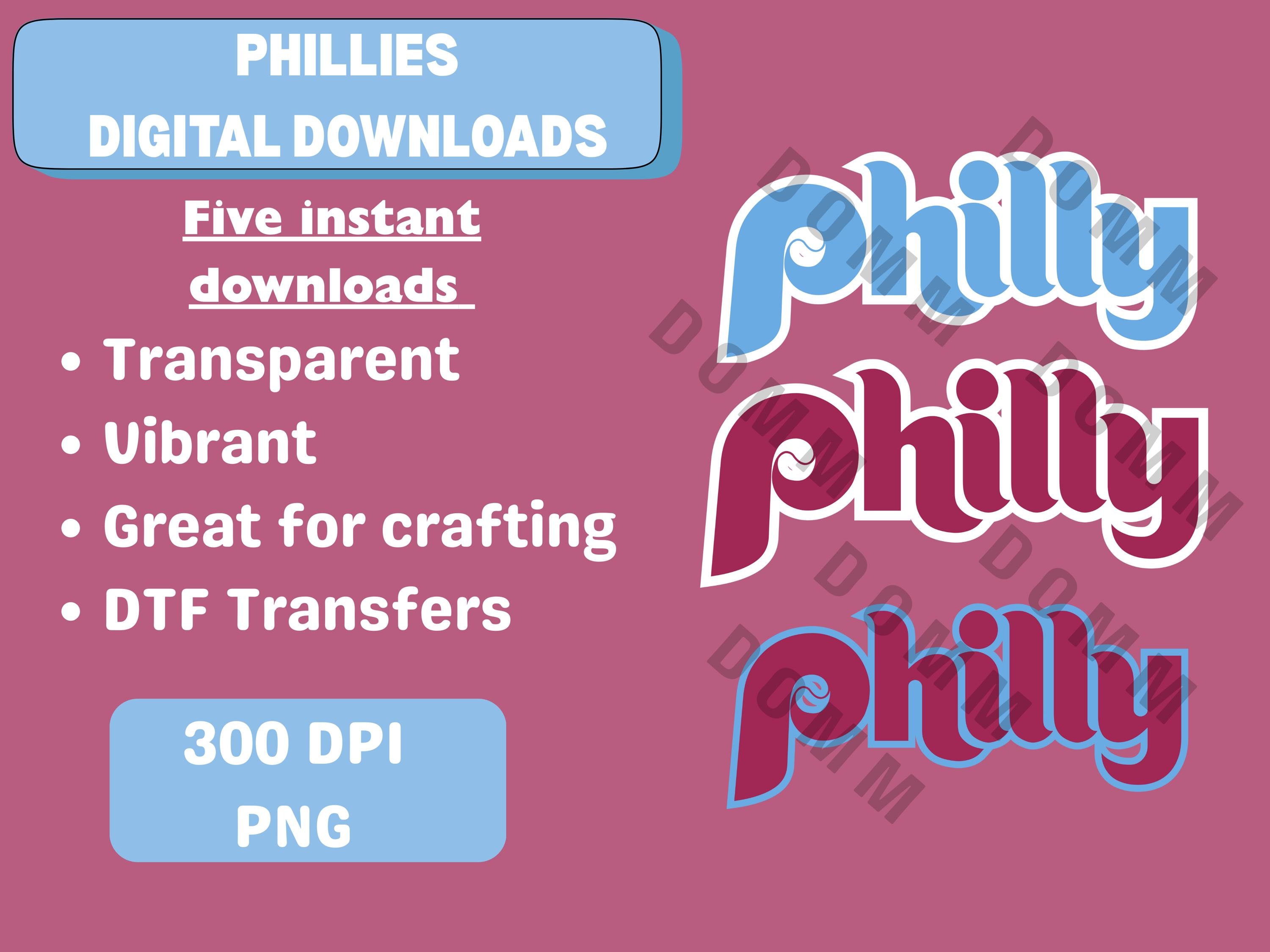 Philly Vintage Font Digital Download–5 Pngs| 300 DPI, Powder Blue ...