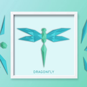 Low Poly Dragonfly - Etsy