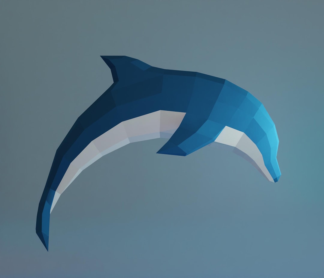 Papercraft Dolphin Wall Decor | Dolphin | DXF, SVG, PDF Files | Plotter ...
