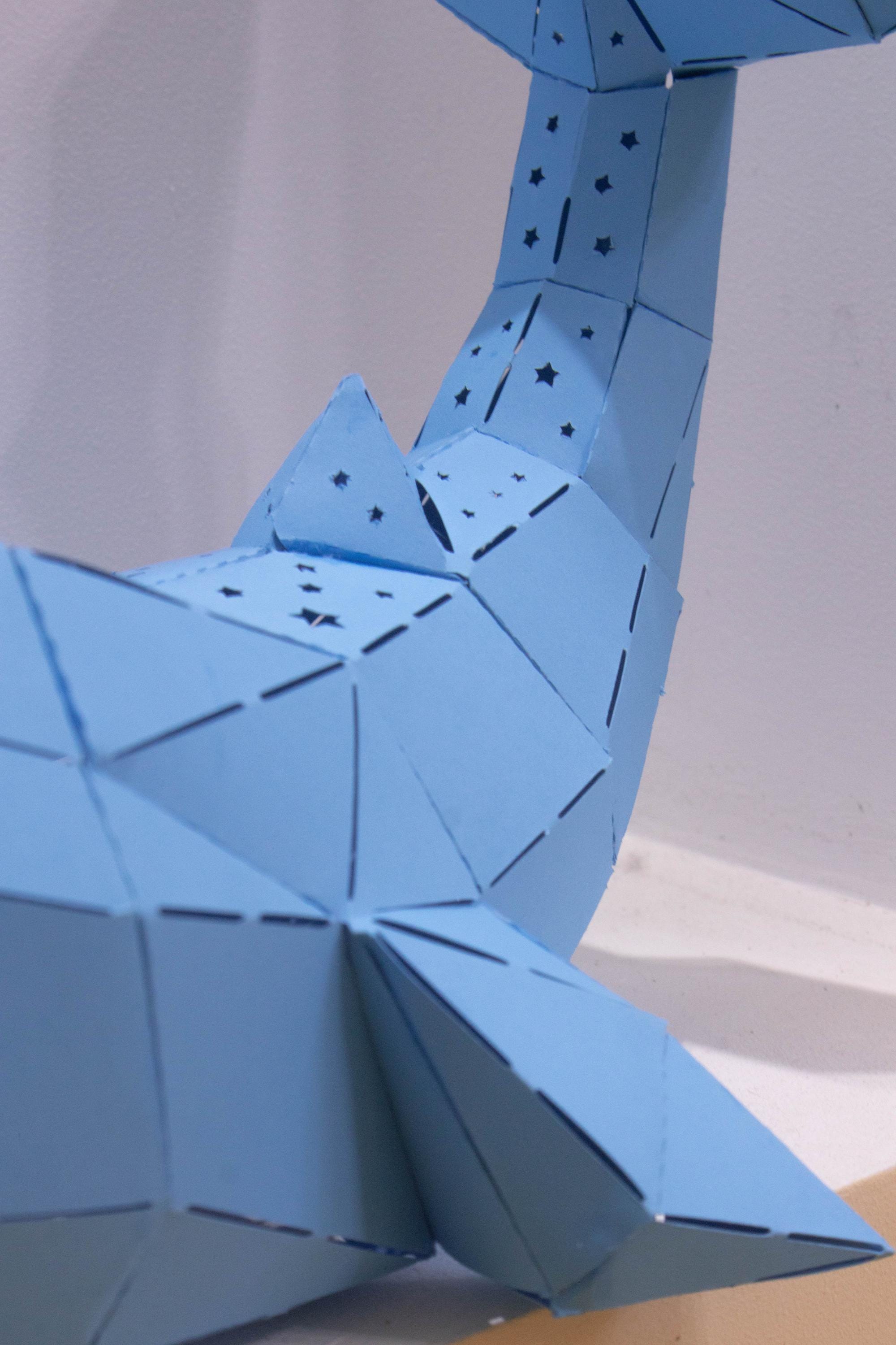 Papercraft Lamp Whale - SVG, DXF, PDF | Low Poly Whale for Cricut and ...