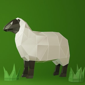 Papercraft Sheep X3 | Decor 3D Model | Sheep Animal Model | DXF, SVG ...