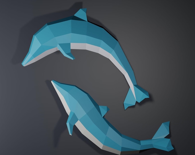 DIY Papercraft Dolphin, Dolphin Png, Paper Koi Fish Toys, Dolphin ...