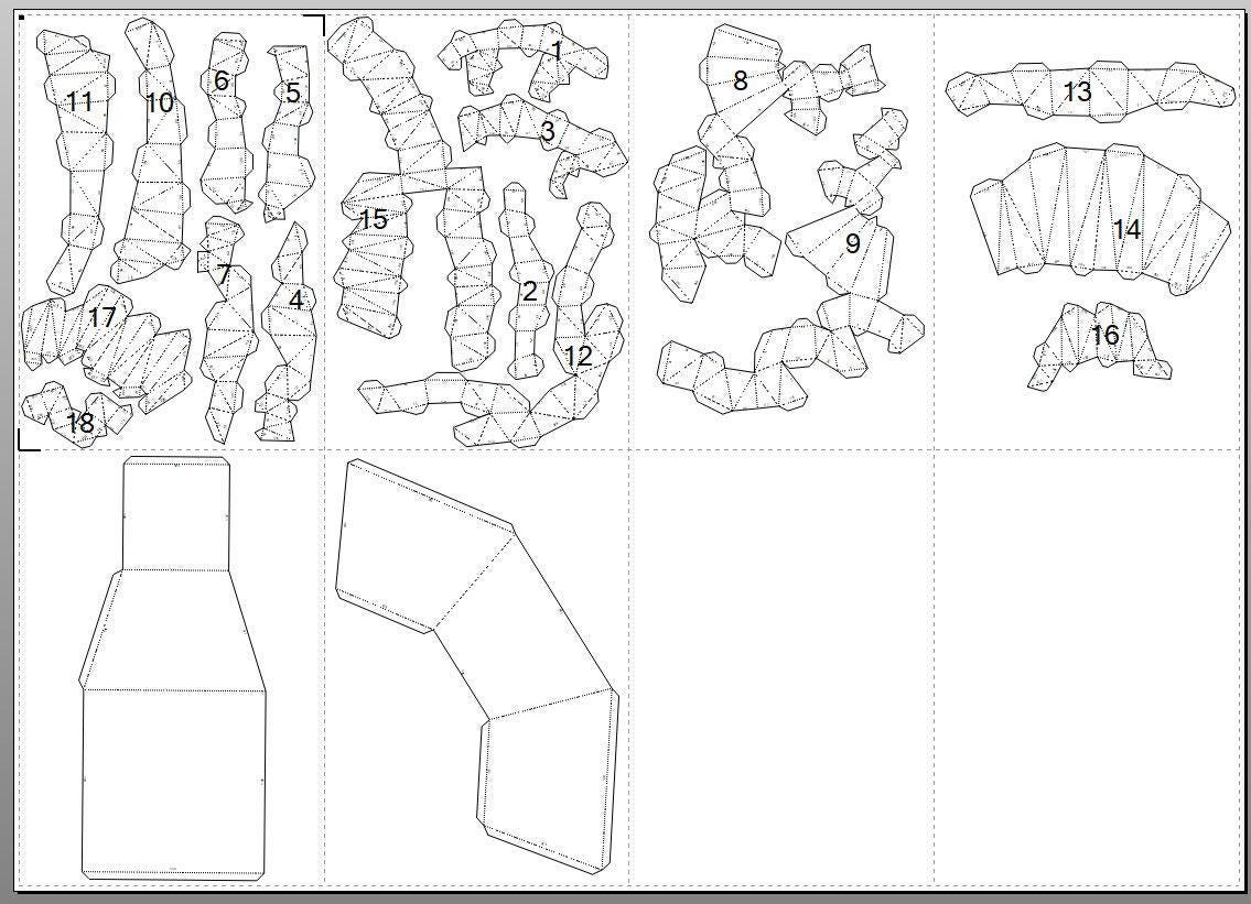 Papercraft Divers (1 Template - 3 Sculptures), SVG-PDF, Create 3D ...