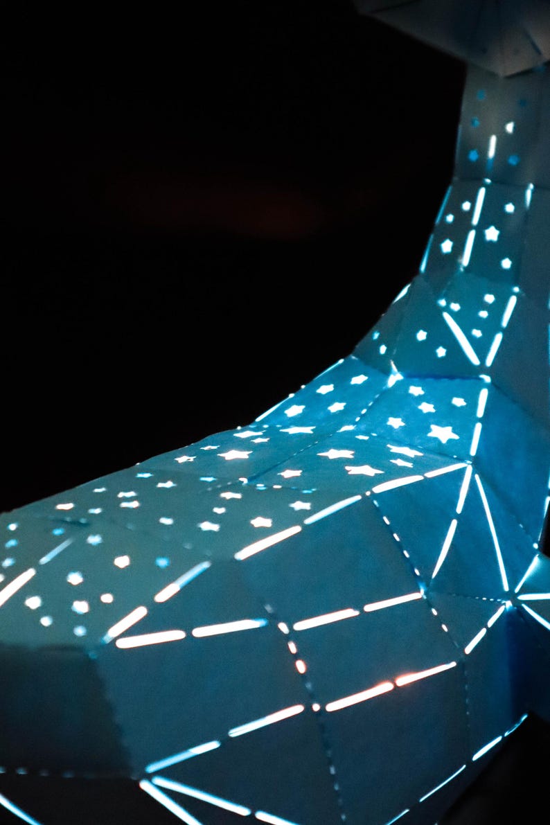 Papercraft Lamp Whale SVG, DXF, PDF Low Poly Whale for Cricut and ...