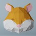 Hamster Mask Papercraft, PDF, SVG, DXF Hamster Low Poly, Papercraft 3d ...