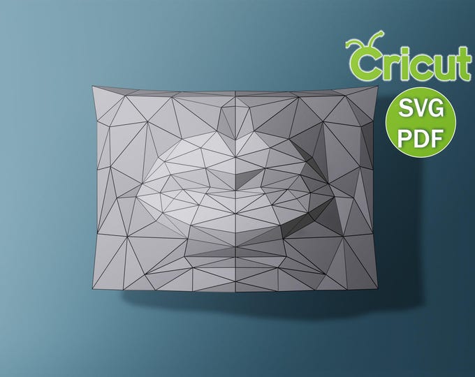 Papercraft 3D LIPS Mouth With Teeth/ Low Poly Lips/ Wall Decor for Home ...