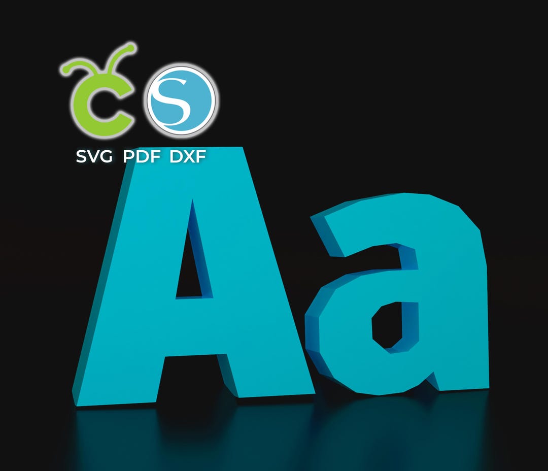 Papercraft Template: Large and Small Letter 'A' | SVG, PDF, DXF Files ...