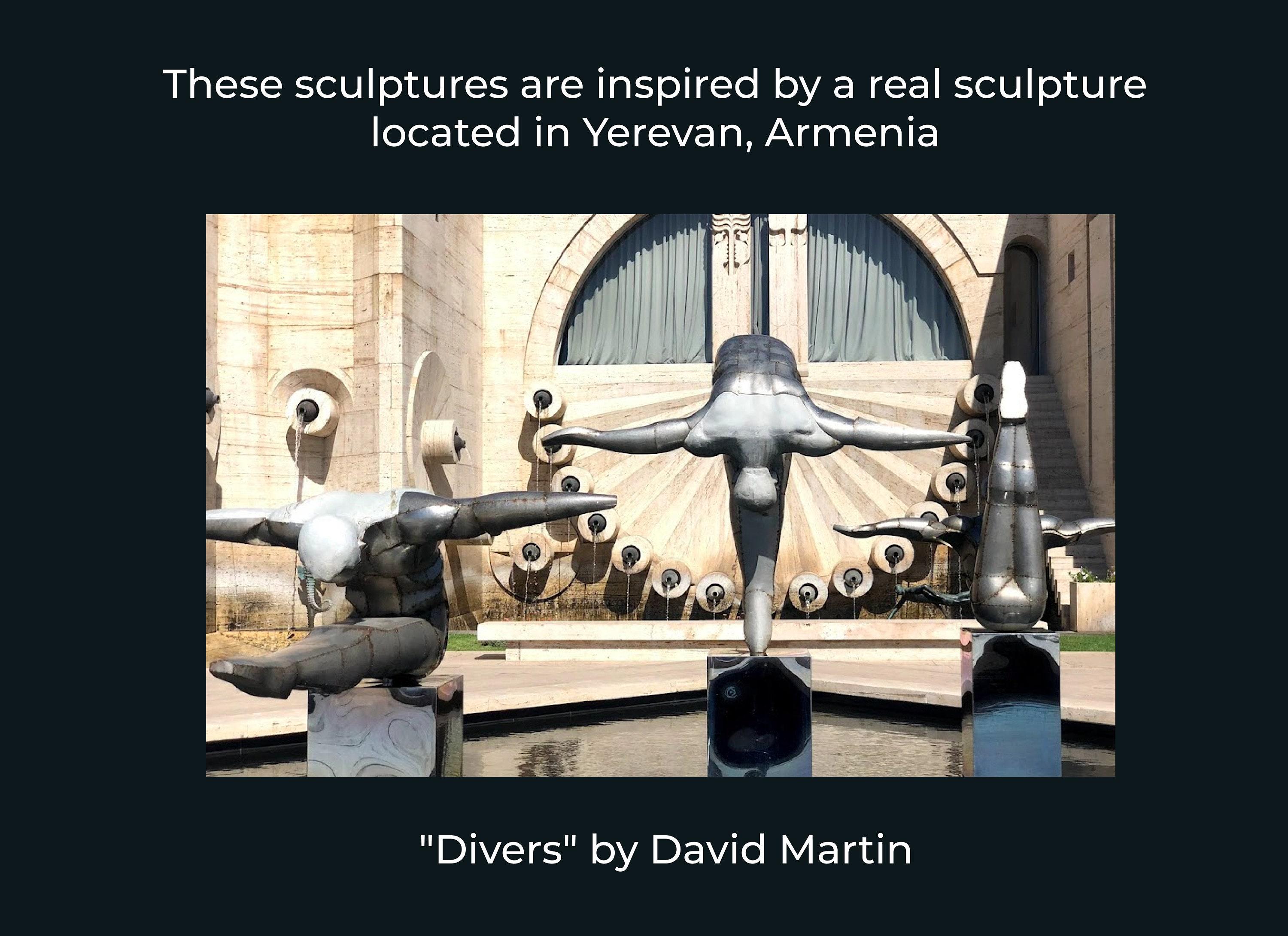 Papercraft Divers (1 Template - 3 Sculptures), SVG-PDF, Create 3D ...