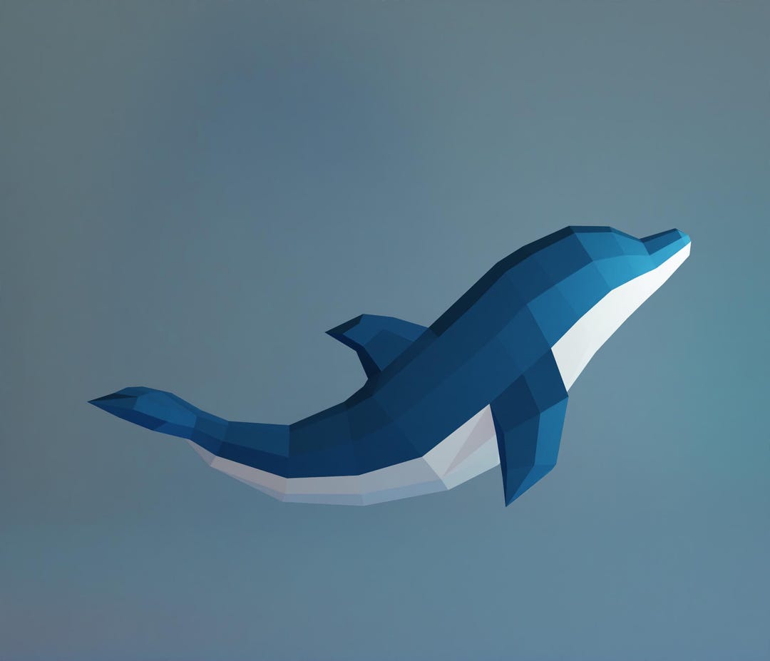 Papercraft Dolphin Wall Decor | Dolphin Model | DXF, SVG, PDF Files ...