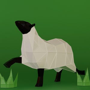 Papercraft Sheep X3 | Decor 3D Model | Sheep Animal Model | DXF, SVG ...