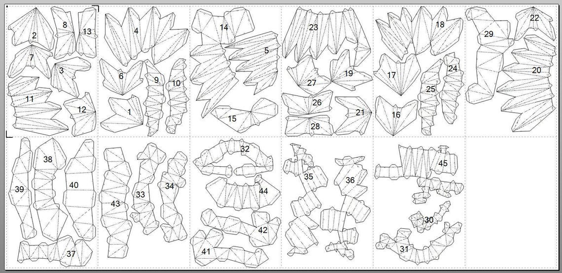 Papercraft Engel Mädchen, SVG, PDF, Low Poly Papercraft Frau ...