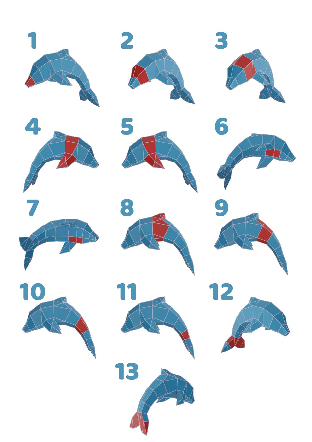 Papercraft Dolphin - SVG, DXF, PDF | Easy Assembly for Cricut and ...