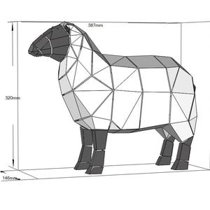 Papercraft Sheep X3 | Decor 3D Model | Sheep Animal Model | DXF, SVG ...
