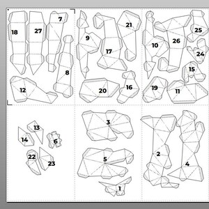 Hamster Mask Papercraft, PDF, SVG, DXF Hamster Low Poly, Papercraft 3d ...