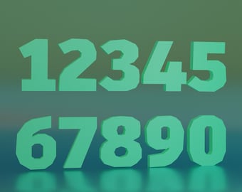 Papercraft Number ”3” | SVG, PDF, DXF Files for Cutting Machines | Diy ...