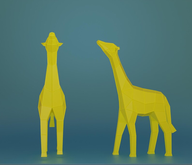 Papercraft Giraffe (small) 3D Model | Giraffe African Animal Model ...