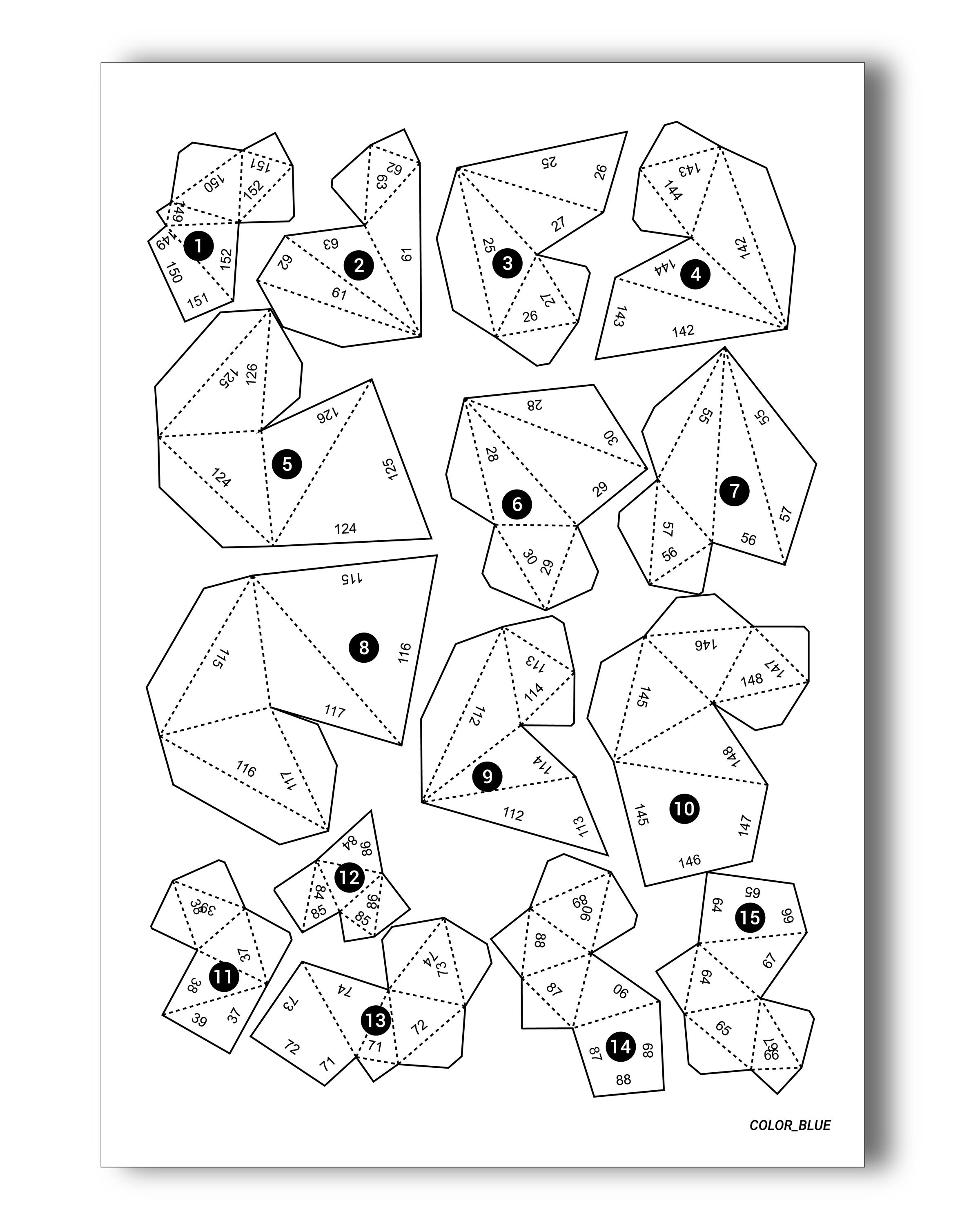 Papercraft Whale Wall Art Template | Diy Polygonal Animal Sculpture ...