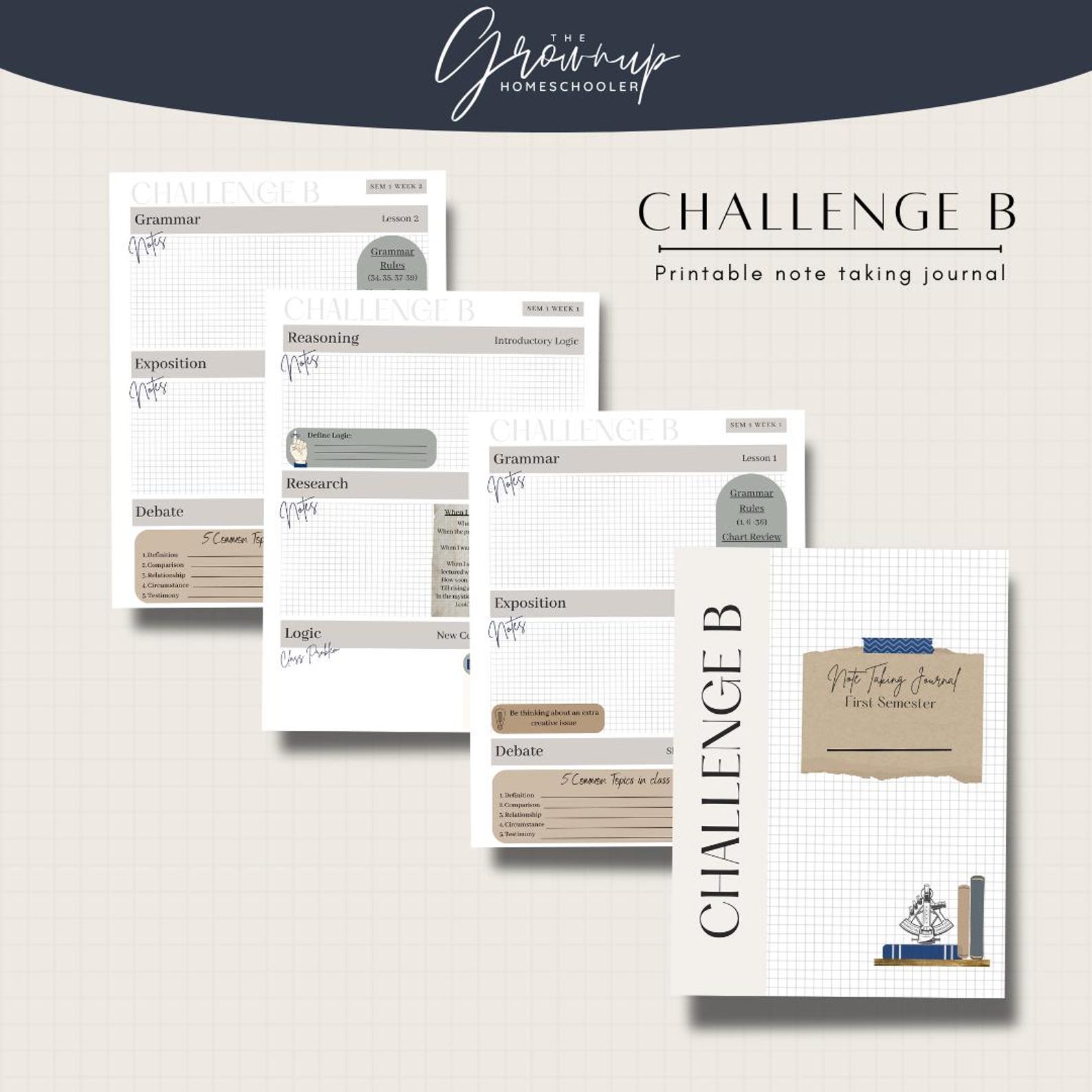 Classical Conversations Challenge B Note Taking Journal - Etsy