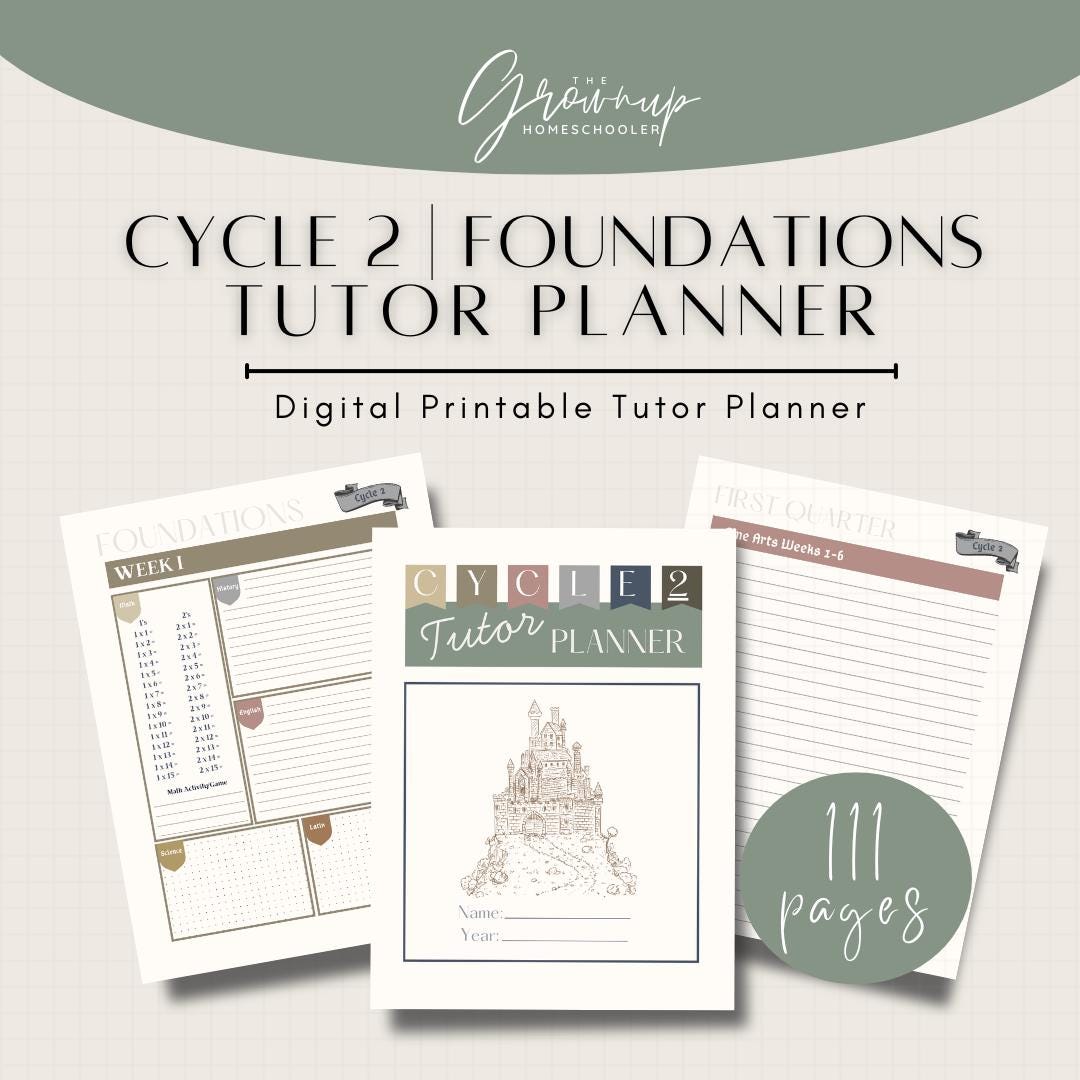 Cycle 2 Classical Conversations Tutor Planner | Homeschool Foundations ...