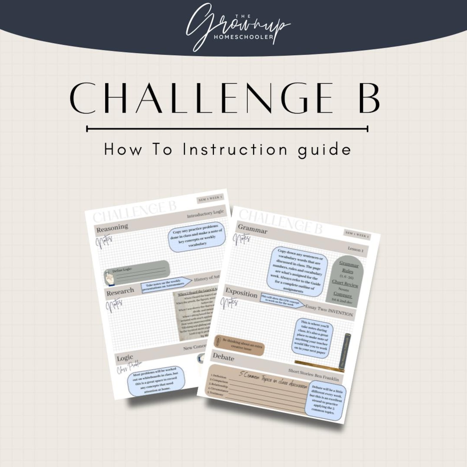 Classical Conversations Challenge B Note Taking Journal - Etsy