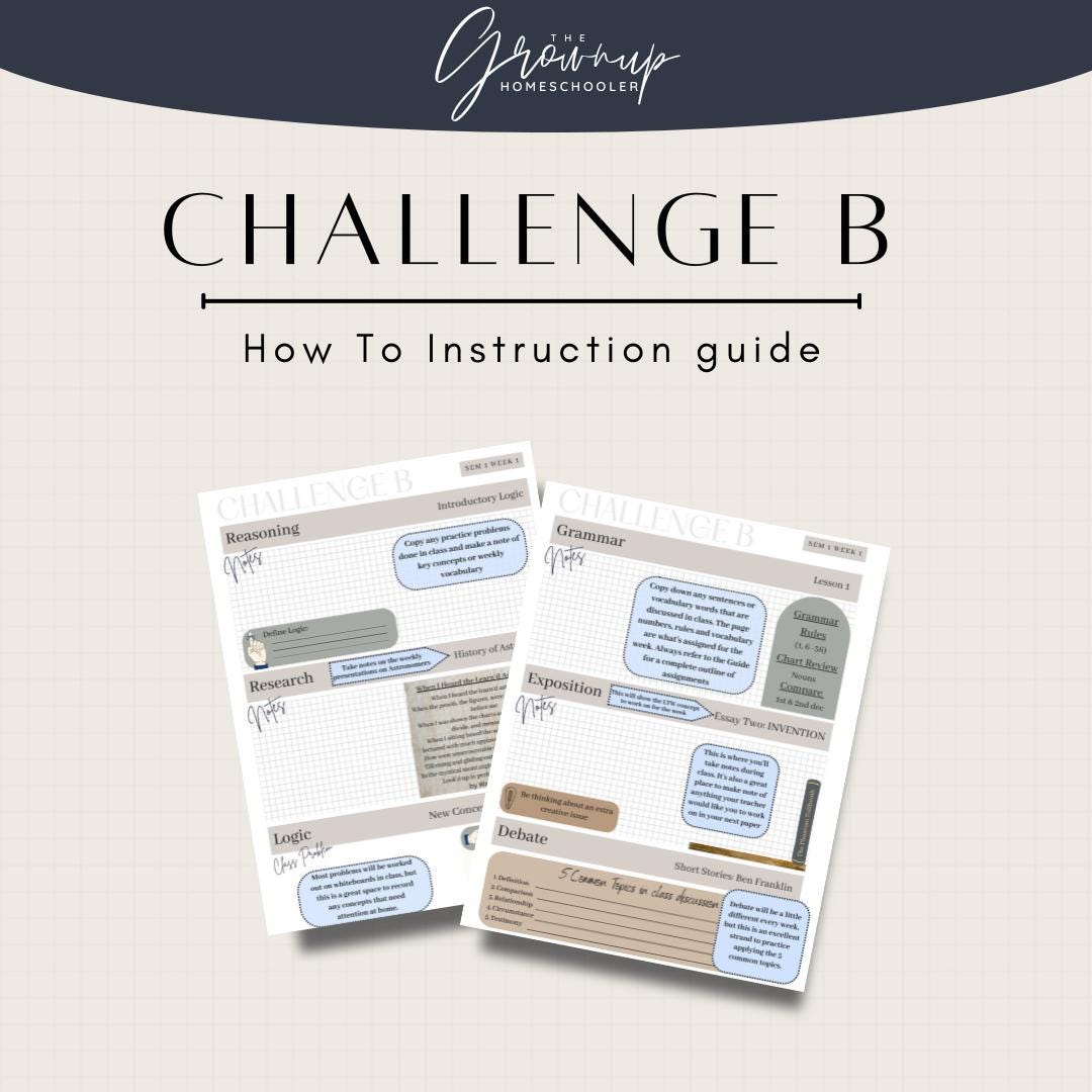 Classical Conversations Challenge B Note Taking Journal - Etsy