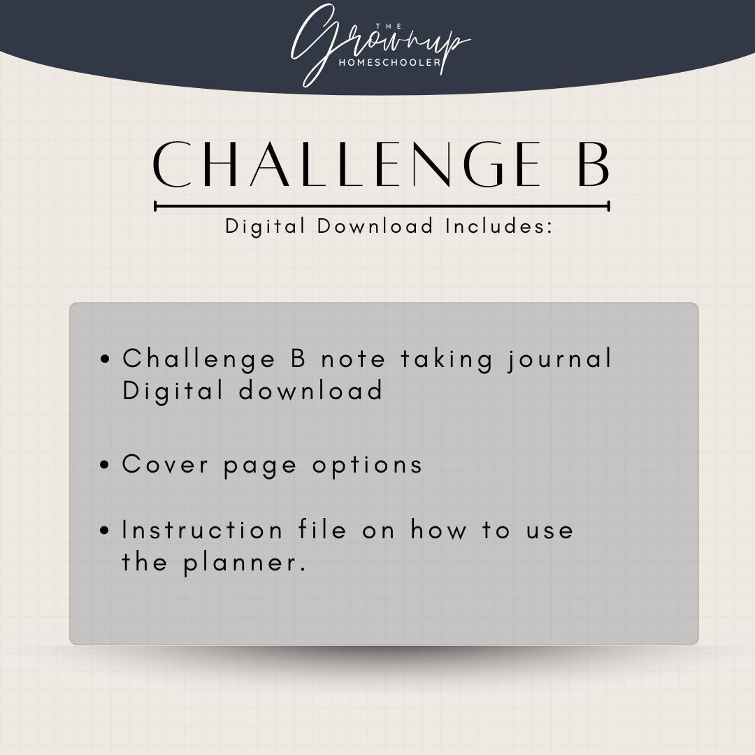 Classical Conversations Challenge B Note Taking Journal - Etsy