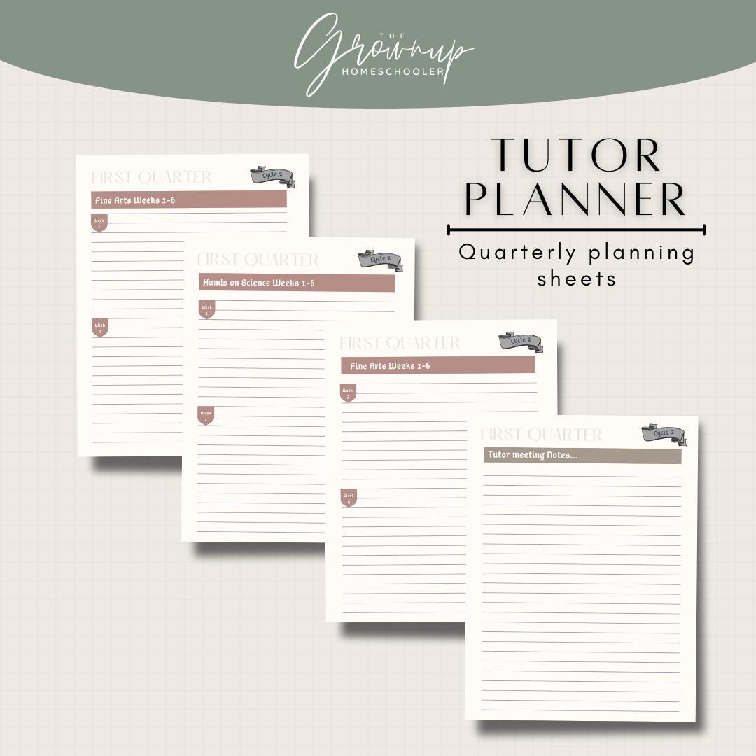 Cycle 2 Classical Conversations Tutor Planner | Homeschool Foundations ...