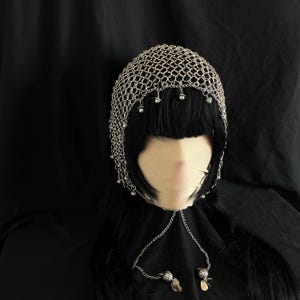 Unisex Silver-colored Armored Chainmail Veil – Handmade Medieval ...