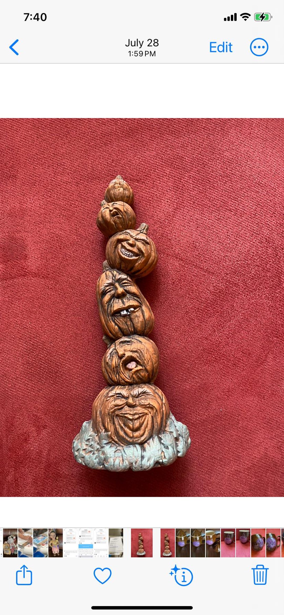 Pumpkin Stack - 8 Inches Tall…3 Inches Wide… - Etsy