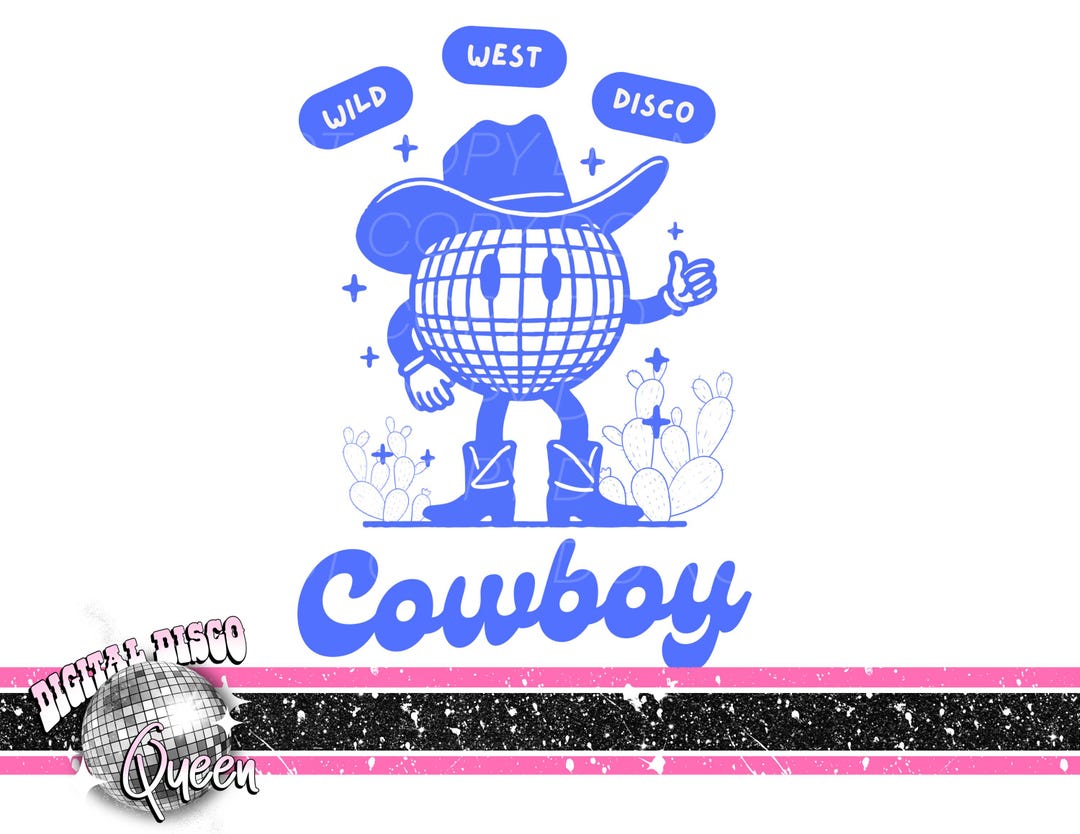 Disco Cowboy | Western PNG | Digital Download - Etsy