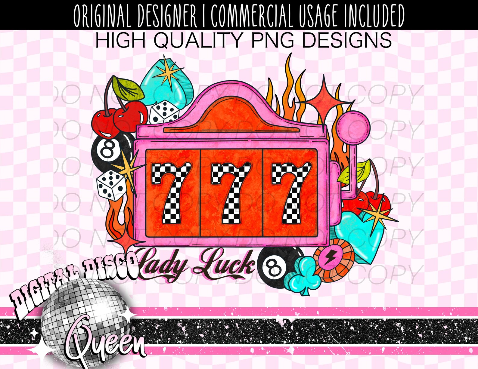 Lady Luck PNG | Trendy Western PNG - Etsy