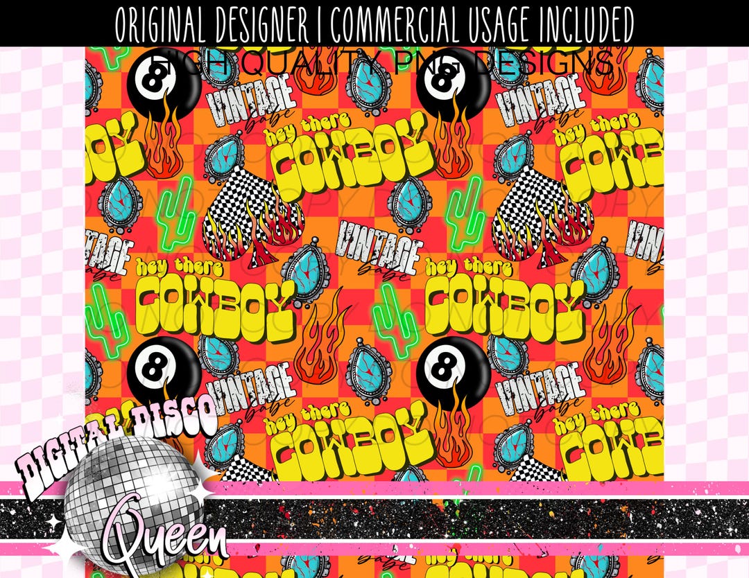 Westen Seamless Pattern | Yallternative Seamless Pattern - Etsy
