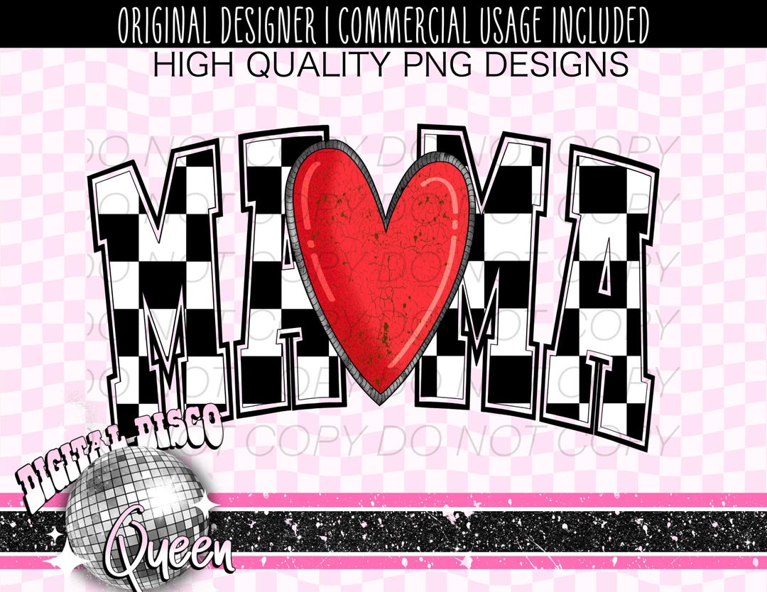 Mama Checkered | Mama PNG - Etsy