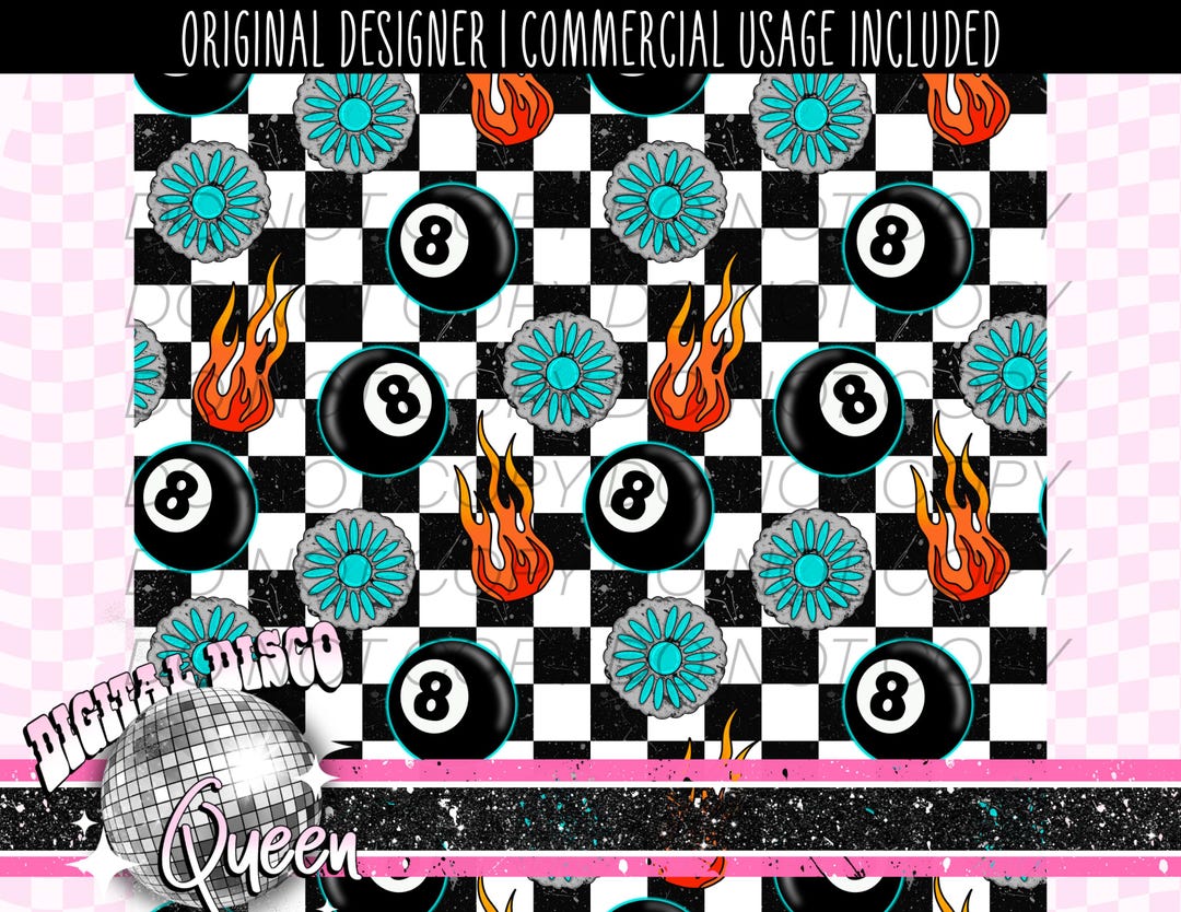 Western Trendy Seamless Pattern | Checkered Pattern - Etsy