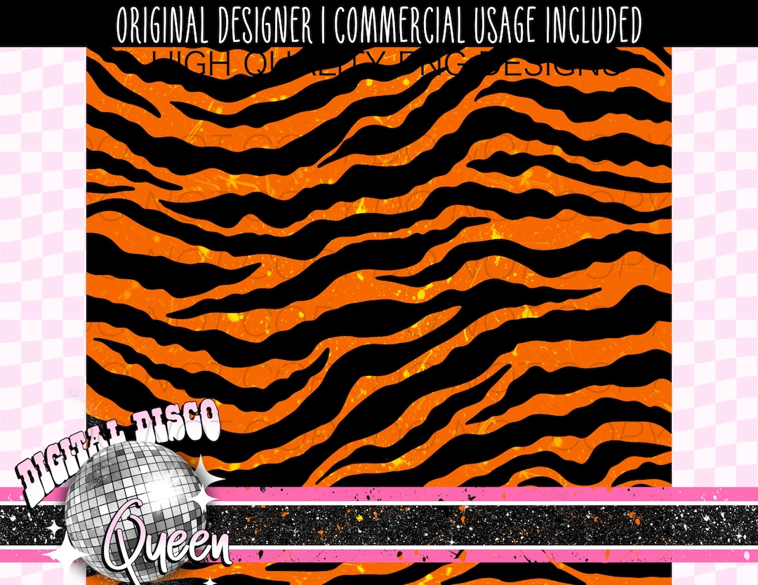 Distressed Trendy Tiger Print Seamless Pattern - Etsy