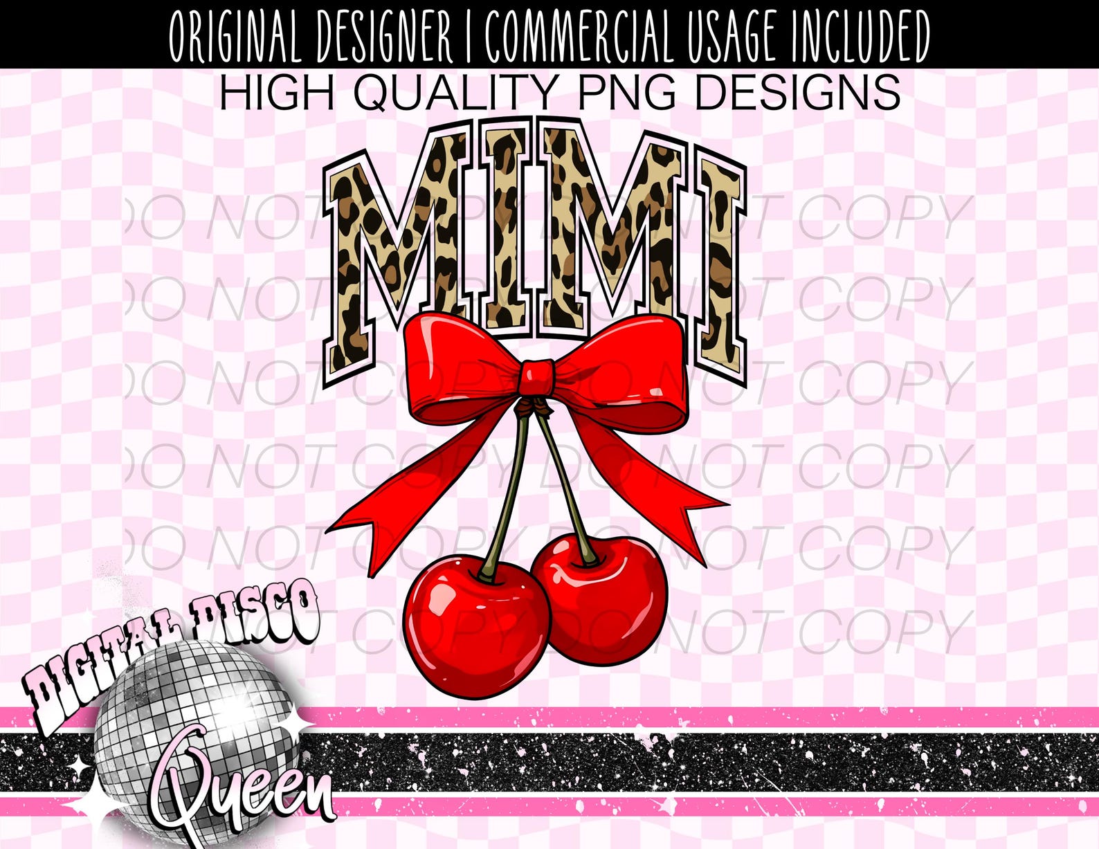 Trendy Mimi PNG | Leopard & Cherries PNG - Etsy