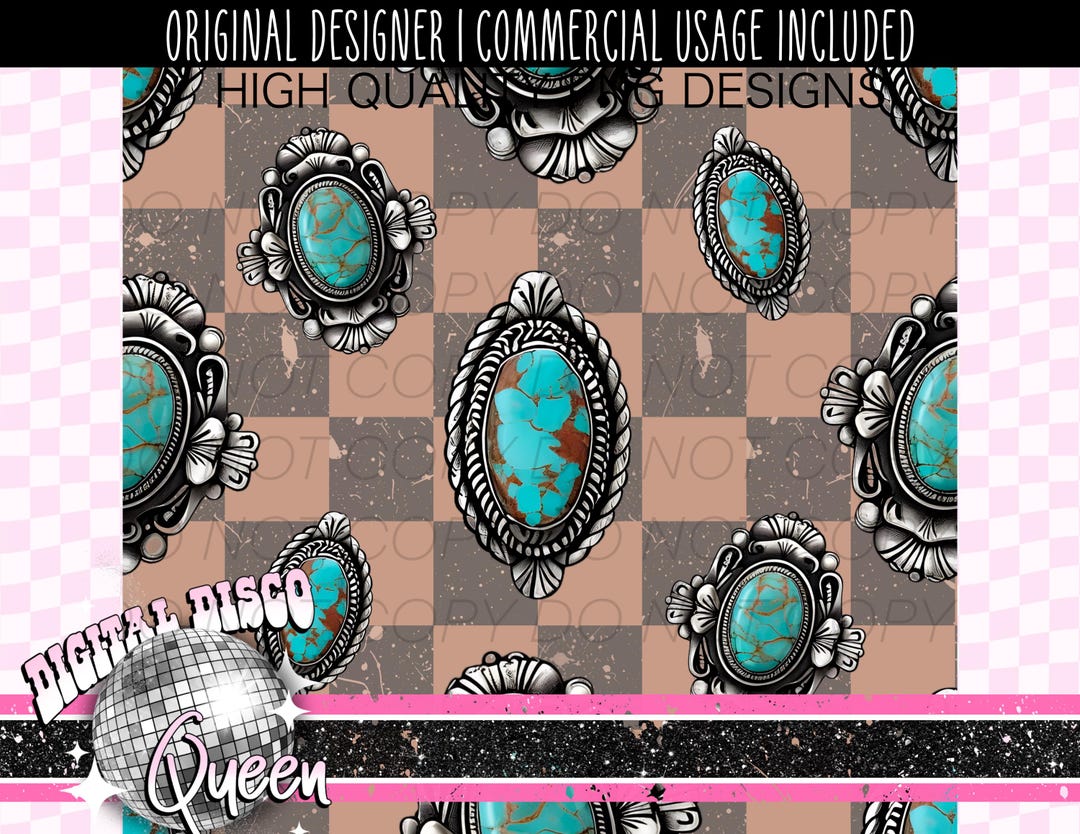 Checkered Western Stone Seamless Pattern | Trendy Seamless Pattern ...