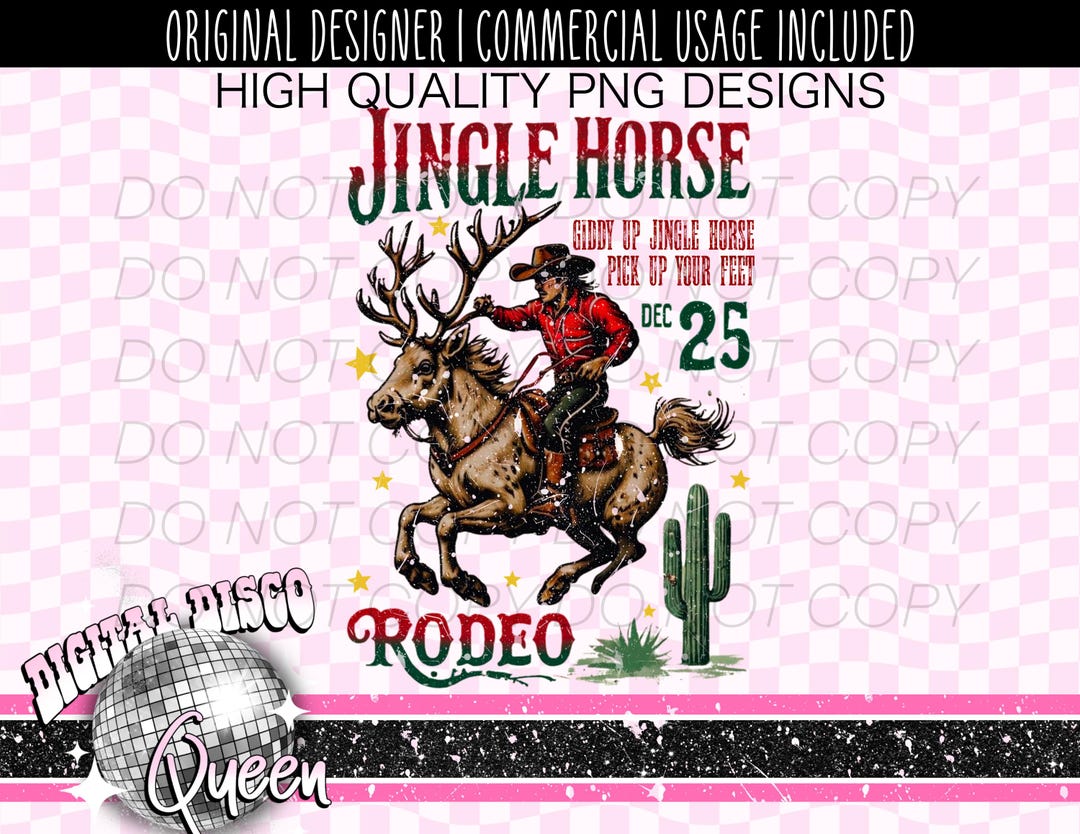 Western Christmas PNG | Christmas Rodeo Poster - Etsy