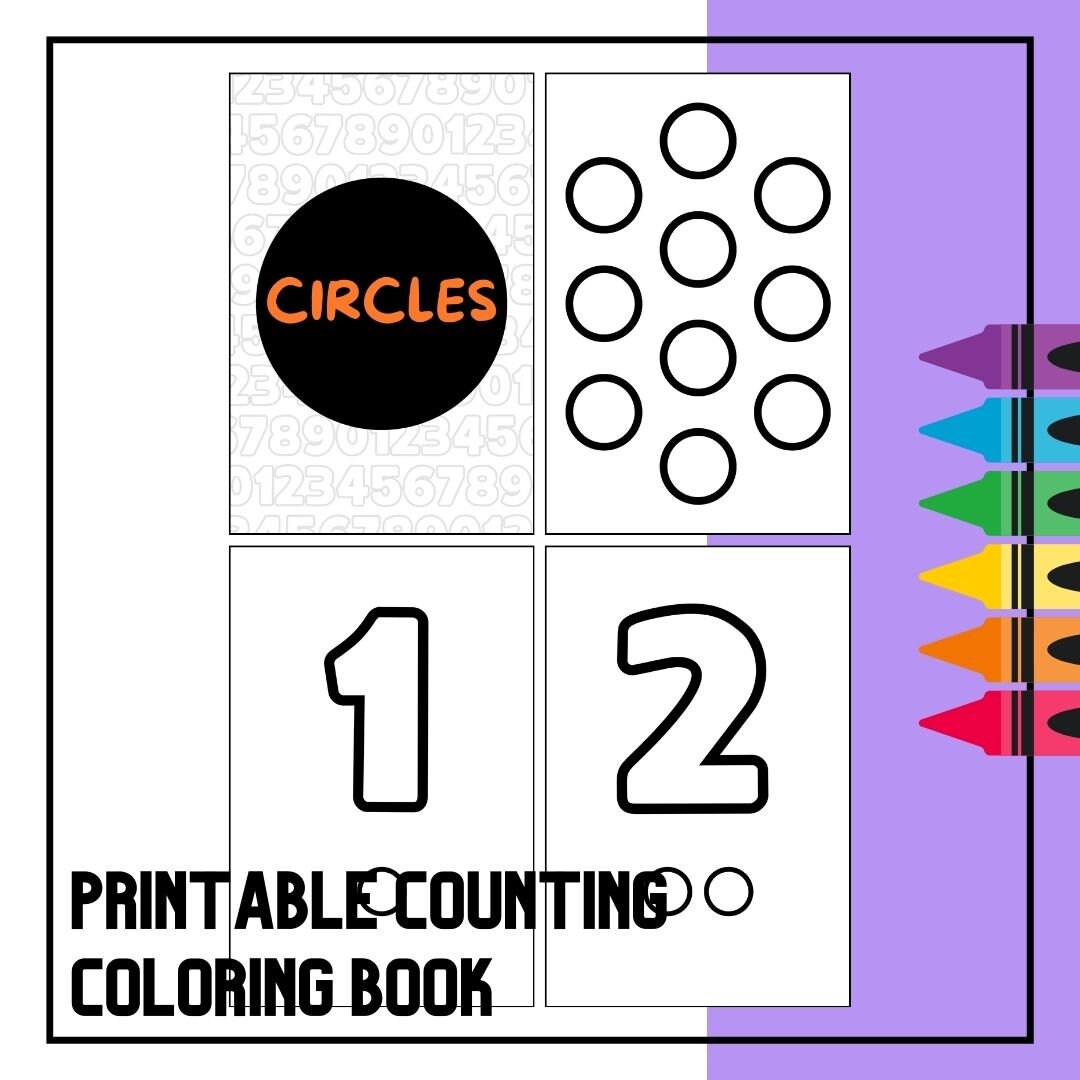 Printable Counting Coloring Book | Printable Coloring Pages - Etsy