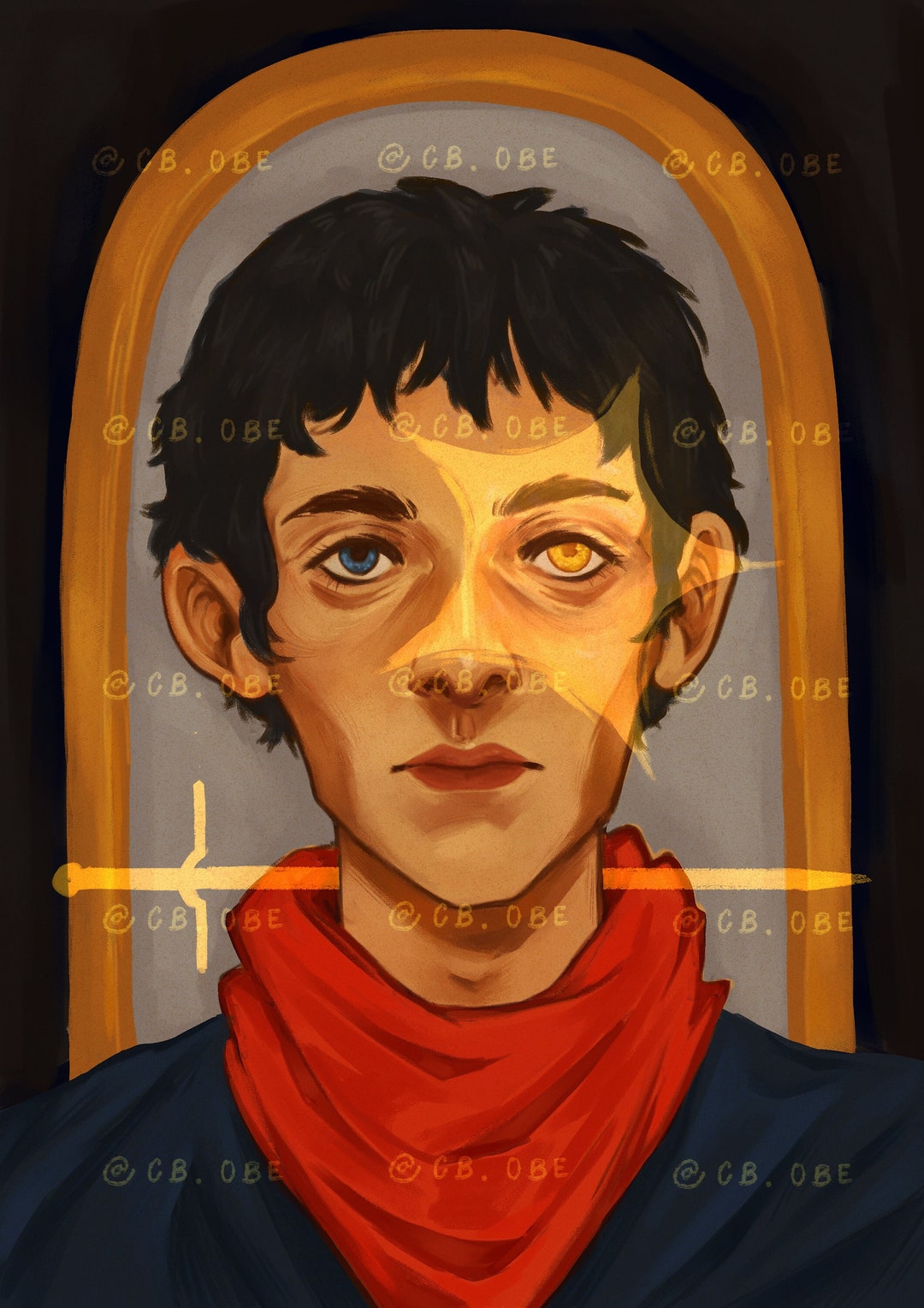 Merlin Art Print BBC Merlin - Etsy