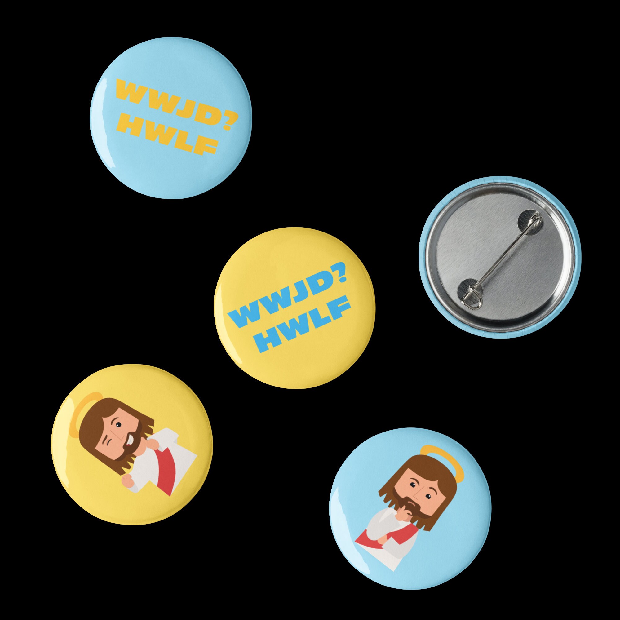 Set of Pin Buttons – What Would Jesus Do? He Would Love First (sets of ...