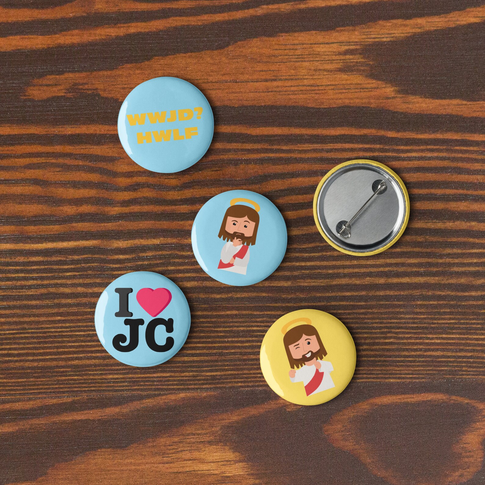 Set of Pin Buttons – What Would Jesus Do? He Would Love First (sets of ...
