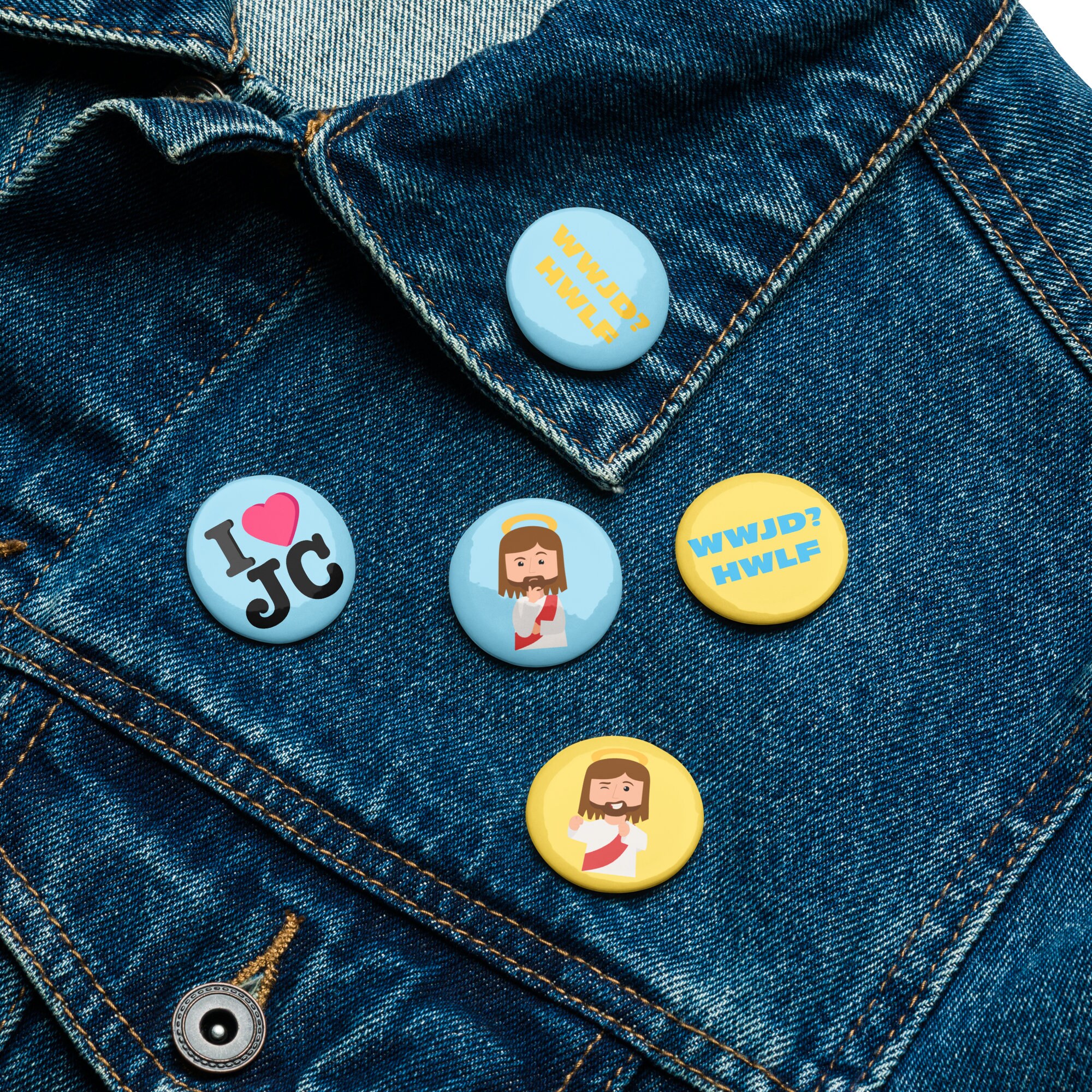 Set of Pin Buttons – What Would Jesus Do? He Would Love First (sets of ...