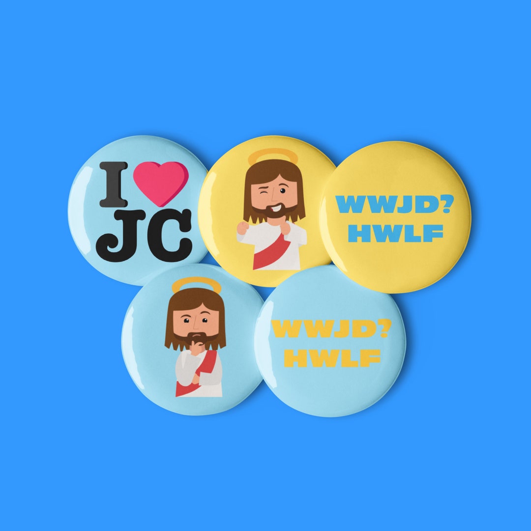 Set of Pin Buttons – What Would Jesus Do? He Would Love First (sets of ...