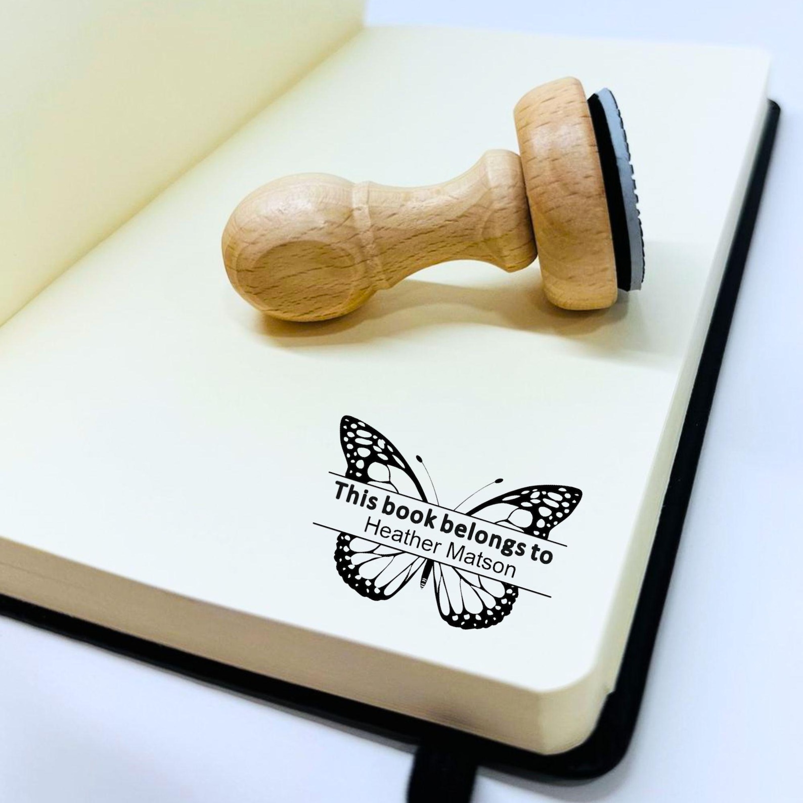 LIBRARY STAMP BLACK Ink Pad, Book Stamp, Custom Library Stamp, Library ...