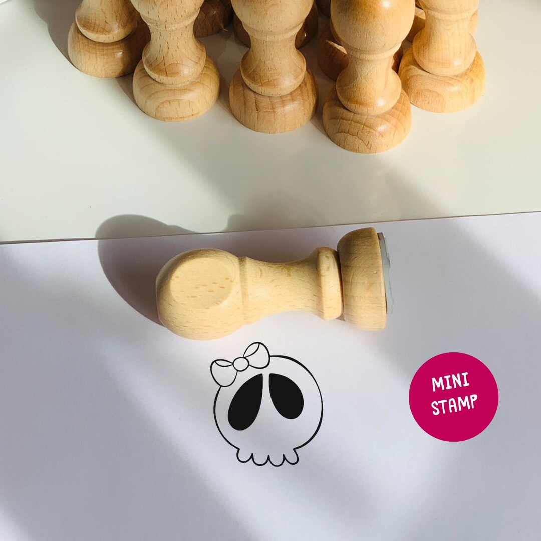 SKULL STAMP Skull Stamp Small Card Stamp Skull Rubber Stamp Halloween ...